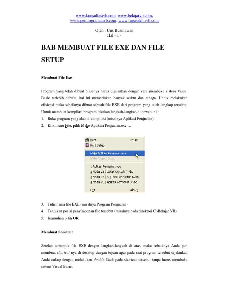 Membuat File Exe Dan Setup | PDF | Komputer