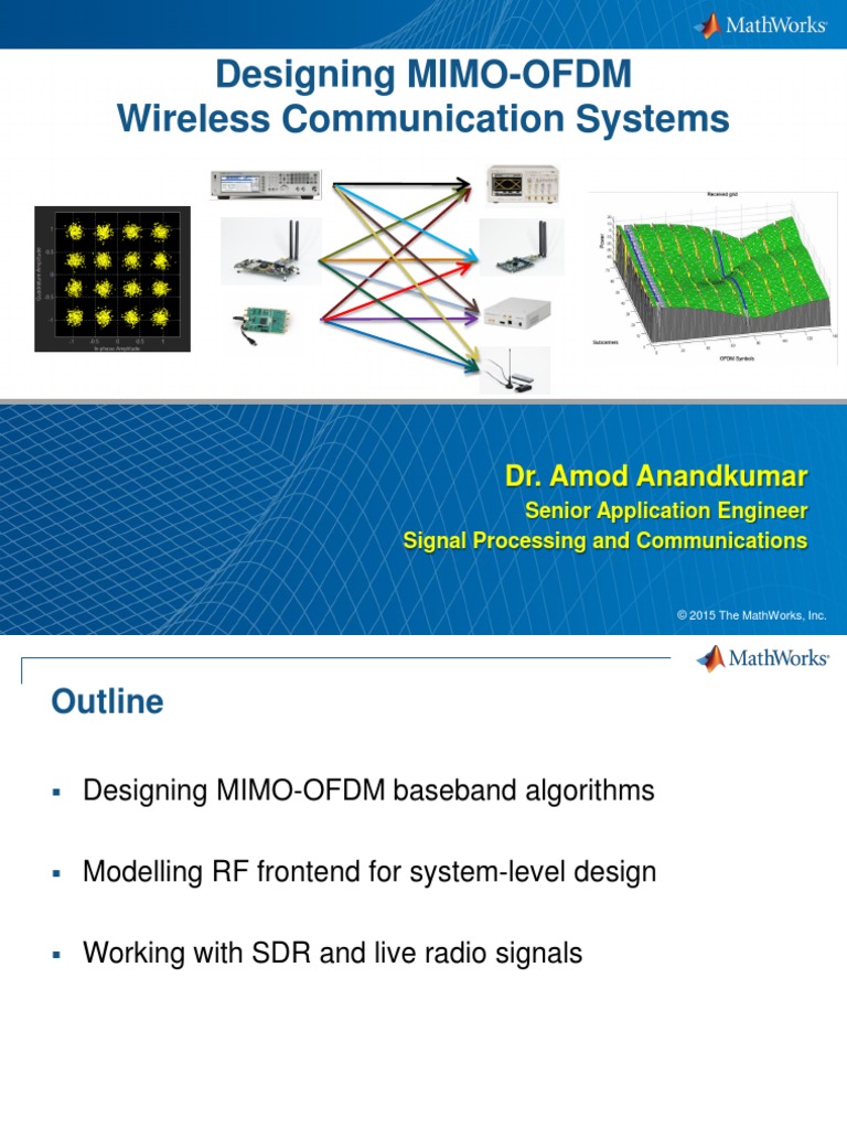 Designing Mimo Ofdm Wireless Communication Systems Dr Amod Anandkumar Pdf Orthogonal