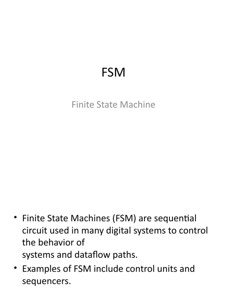 Finite State Machine | PDF | Conceptual Model | Models Of Computation