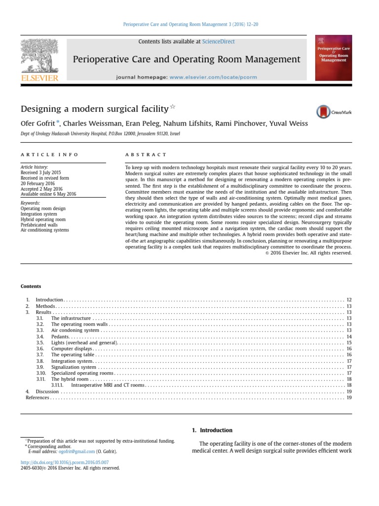 Designing A Modern Surgical Facility | PDF | Surgery | Neurosurgery