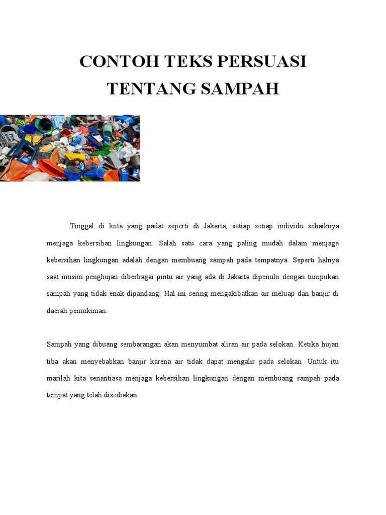 Contoh Teks Persuasi Ok | PDF