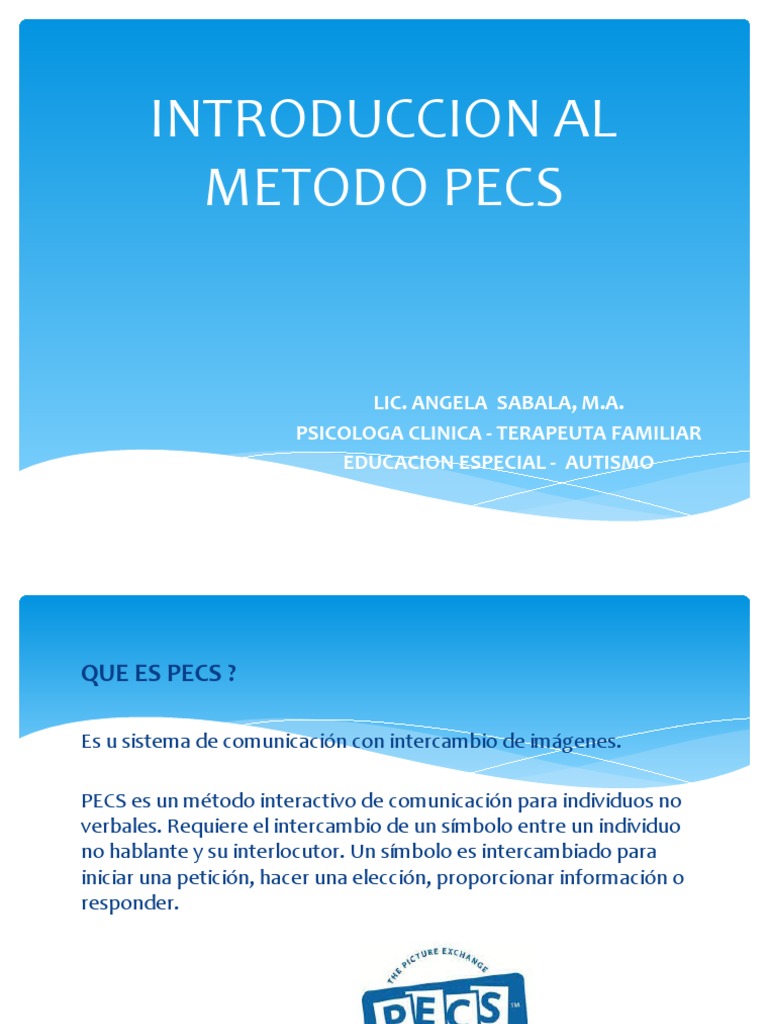 Introduccion Al Metodo Pecs Presentacion | Descargar gratis PDF ...