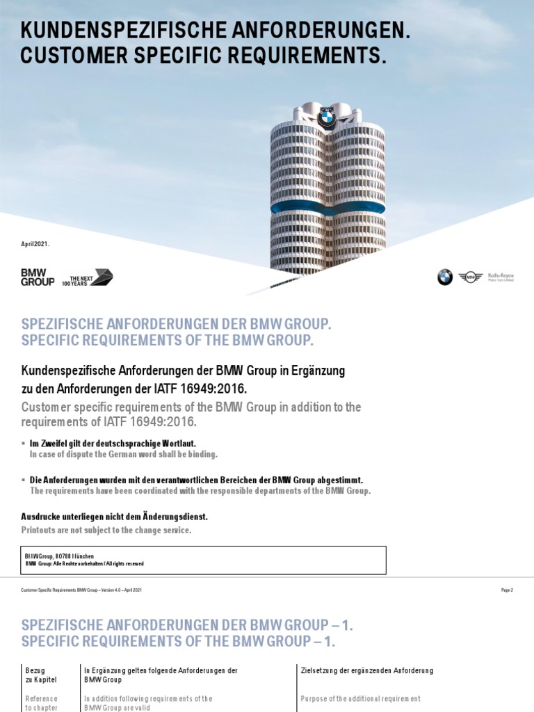 BMW CSR April 2021 | PDF