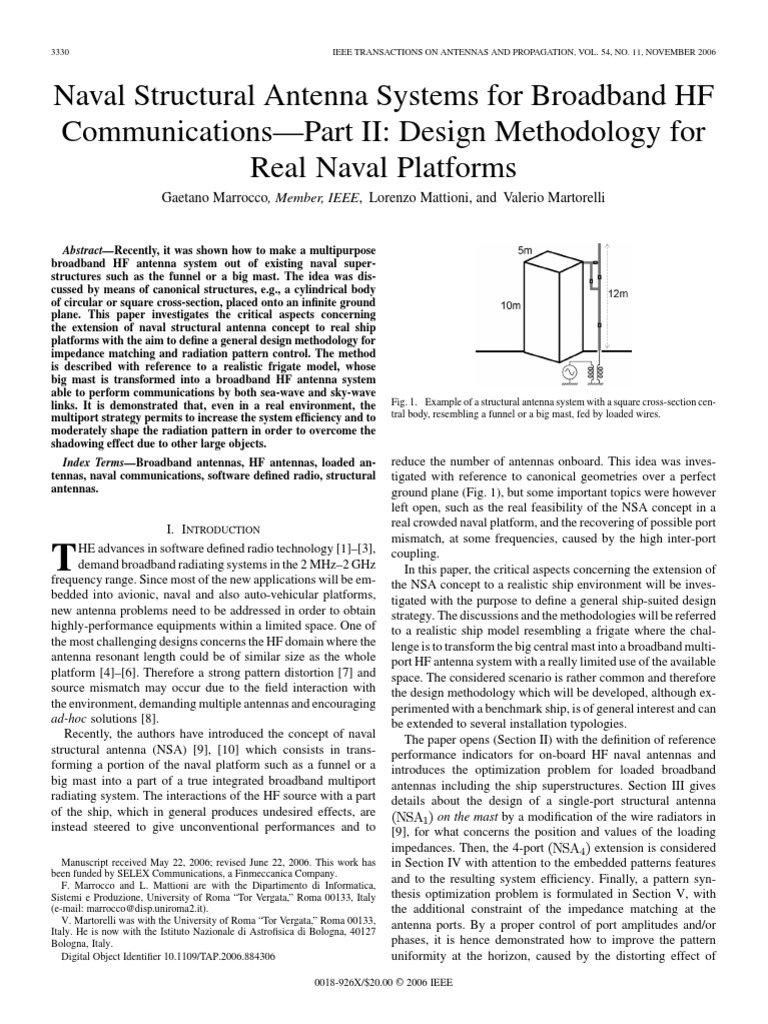 Naval Structural Antenna Systems For Broadband HF | PDF | Antenna ...