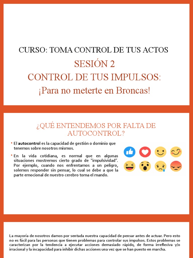 Controla tus Impulsos Ahora | PDF | Metafísica de la mente | Las emociones
