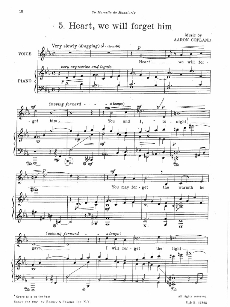 Copland Heart We Will Forget Him | PDF