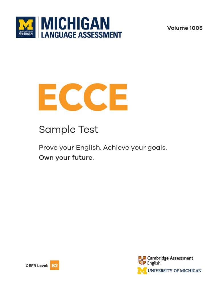 ECCE Sample Test Booklet - Vol 1005 | PDF | High Intensity Interval ...