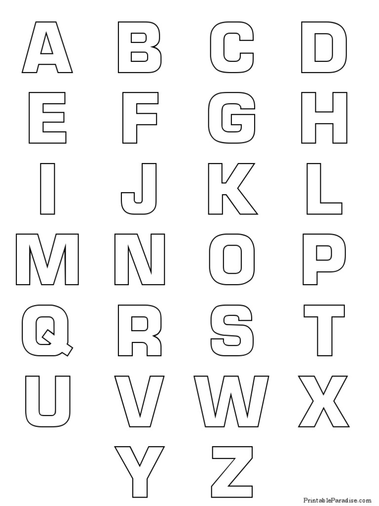 Alphabet Outline Letters | PDF