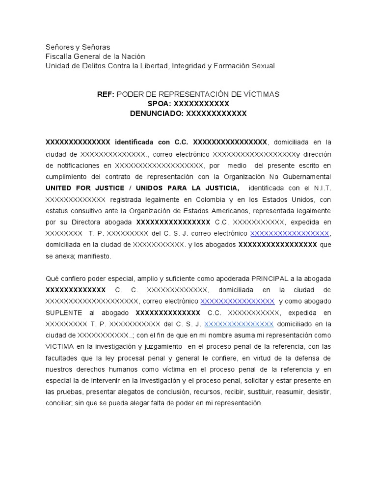 Formato de Poder Penal | PDF | Procedimiento Criminal | Etica Aplicada