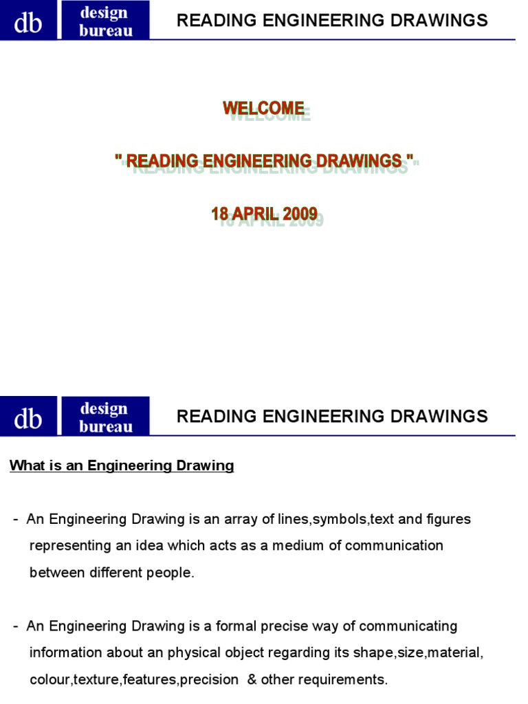 Reading Engineering Drawing Part 1 | PDF | Drawing | Engineering