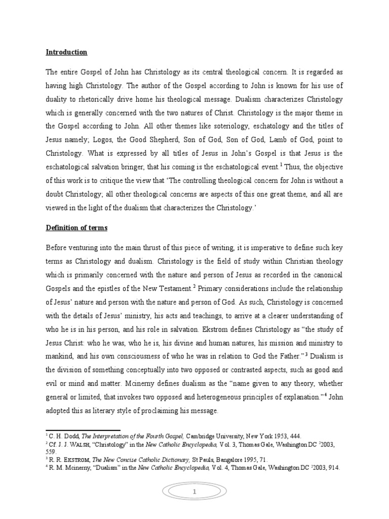 Johannine Literature | PDF | Gospel Of John | Christology