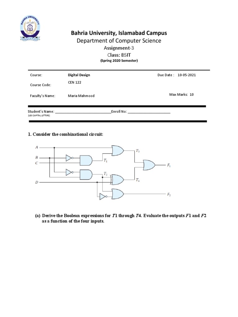 DD Chapter 4 Assignment | PDF | Digital Electronics | Computer Science