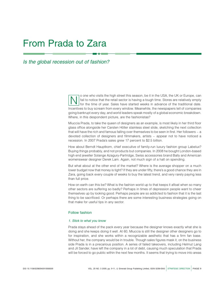 From Prada | PDF | Fashion | Luxury Goods