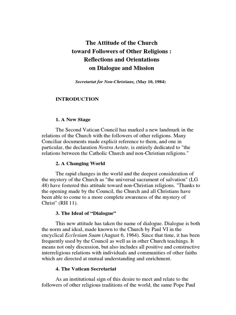 Dialogue Mission 1984 | Download Free PDF | Catholic Church | Christian ...