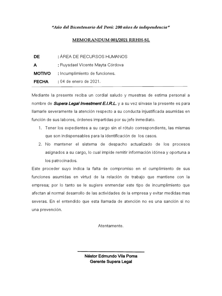 Memorandum 002 | PDF