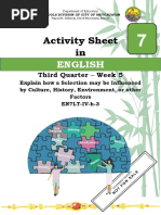 English 7: Summative Test No. 1 Lessons 1 & 2 Listening Strategies ...