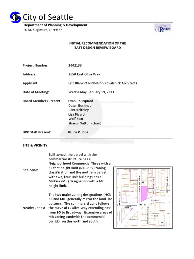 City of Seattle: Department of Planning & Development | PDF | Street ...