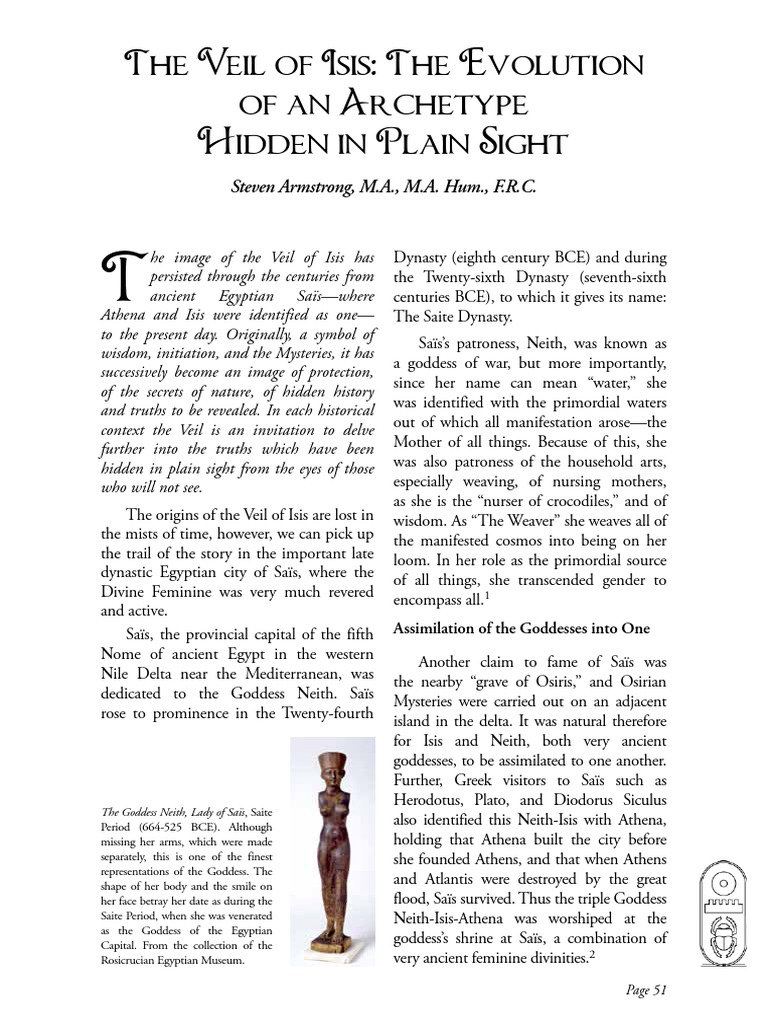 The Veil of Isis: The Evolution of An Archetype Hidden in Plain Sight ...