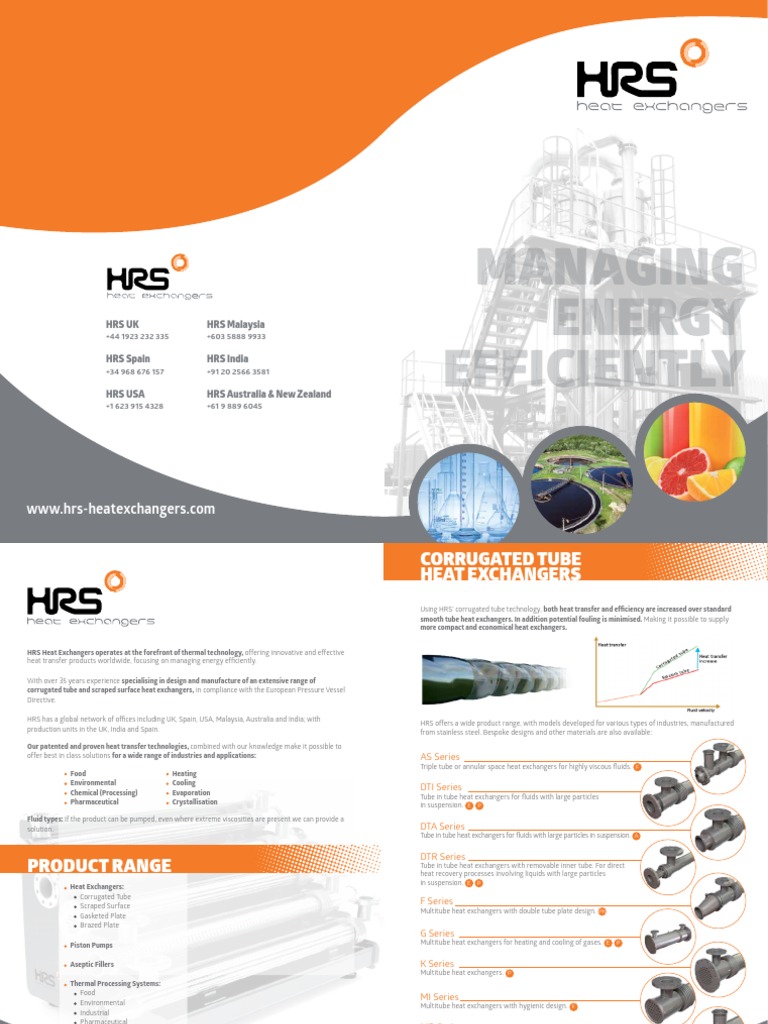 HRS English Catalogue Heat Ex | PDF | Heat Exchanger | Heat Transfer