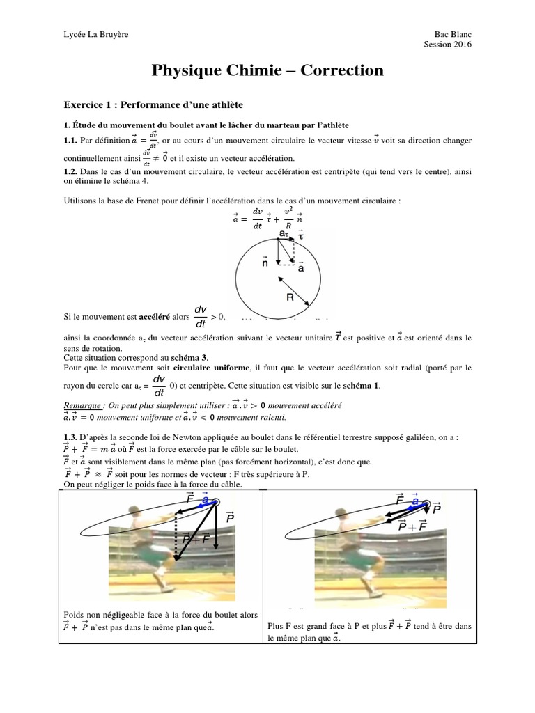 Correction | PDF | Accélération | Mécanique