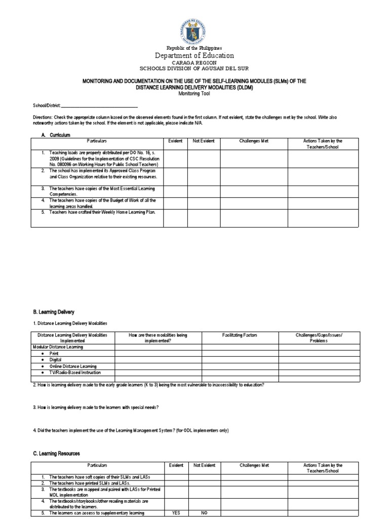 ADM SLM Monitoring Tool PDF Distance Education Learning