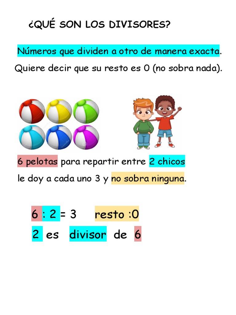 ¿Qué Son Los Divisores? | PDF