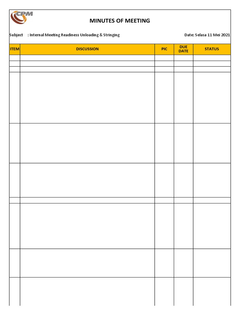 Mom Blank Form | PDF