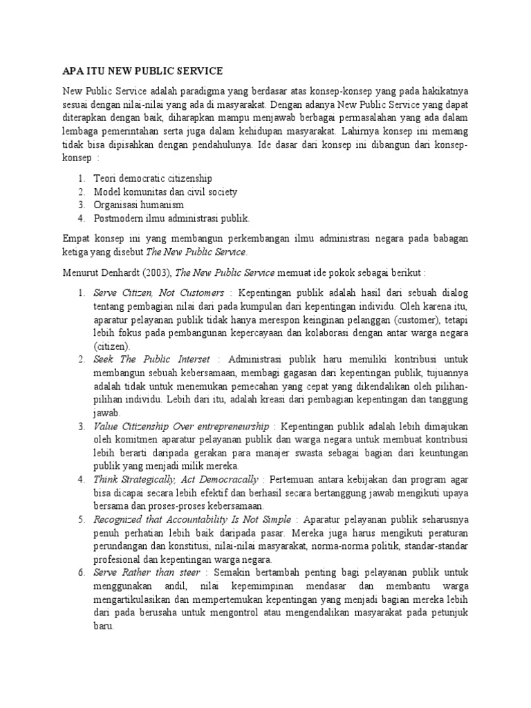 New Public Service | PDF