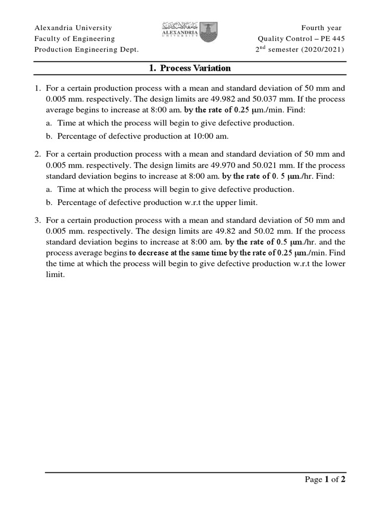 Process Variation | PDF | Teaching Mathematics | Nature