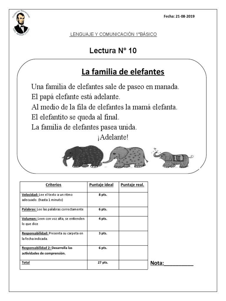 Lectura Letra F | PDF