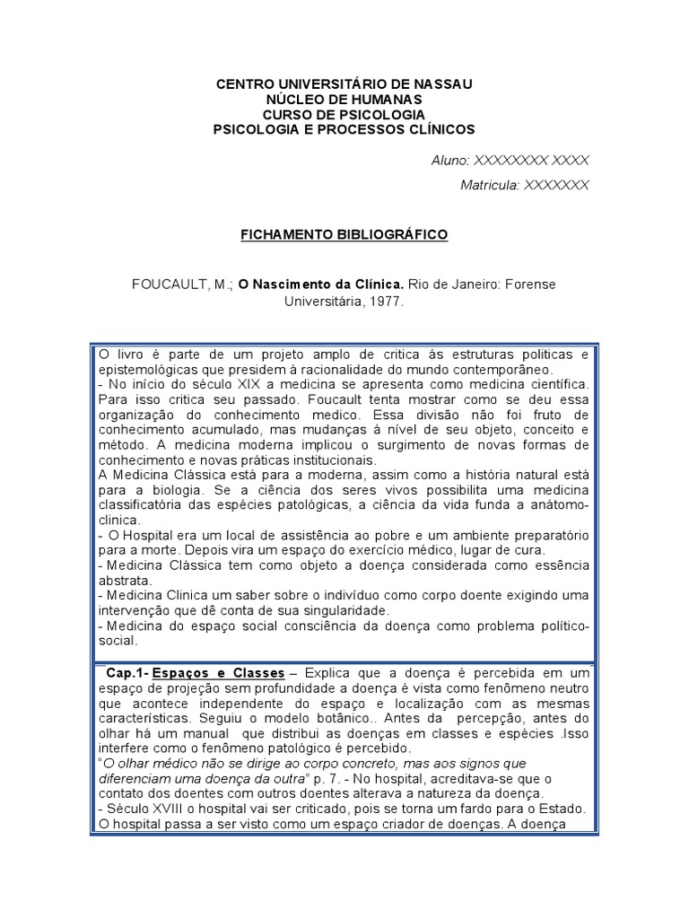 Modelo de Fichamento Pronto | Download Free PDF | Remédio | Science