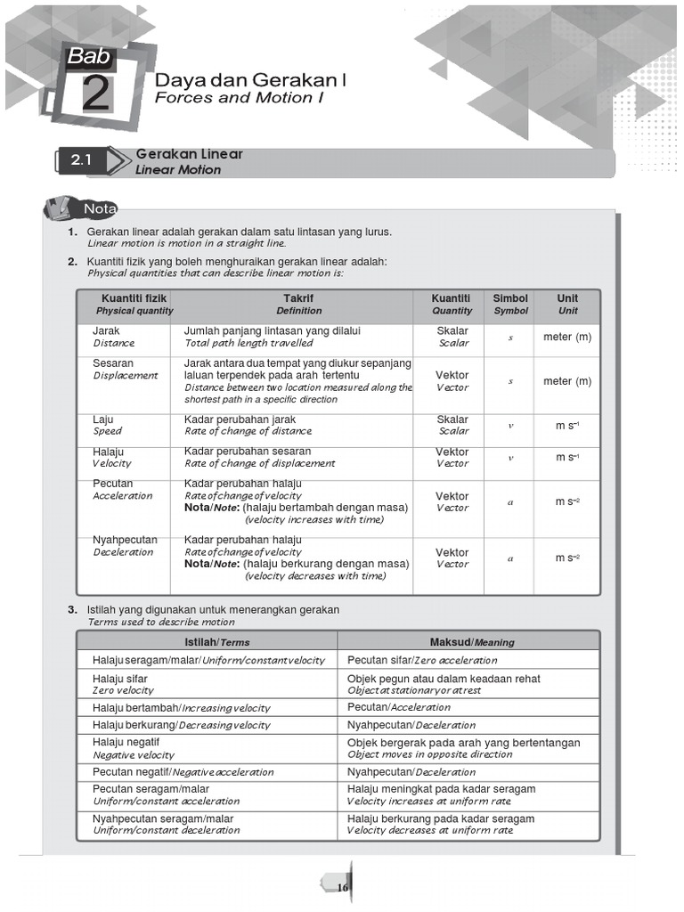 02 - Physics Module Chapter 2.1 | PDF | Acceleration | Velocity