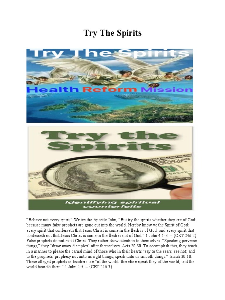 Try The Spirits | PDF | Revelation | Jesus