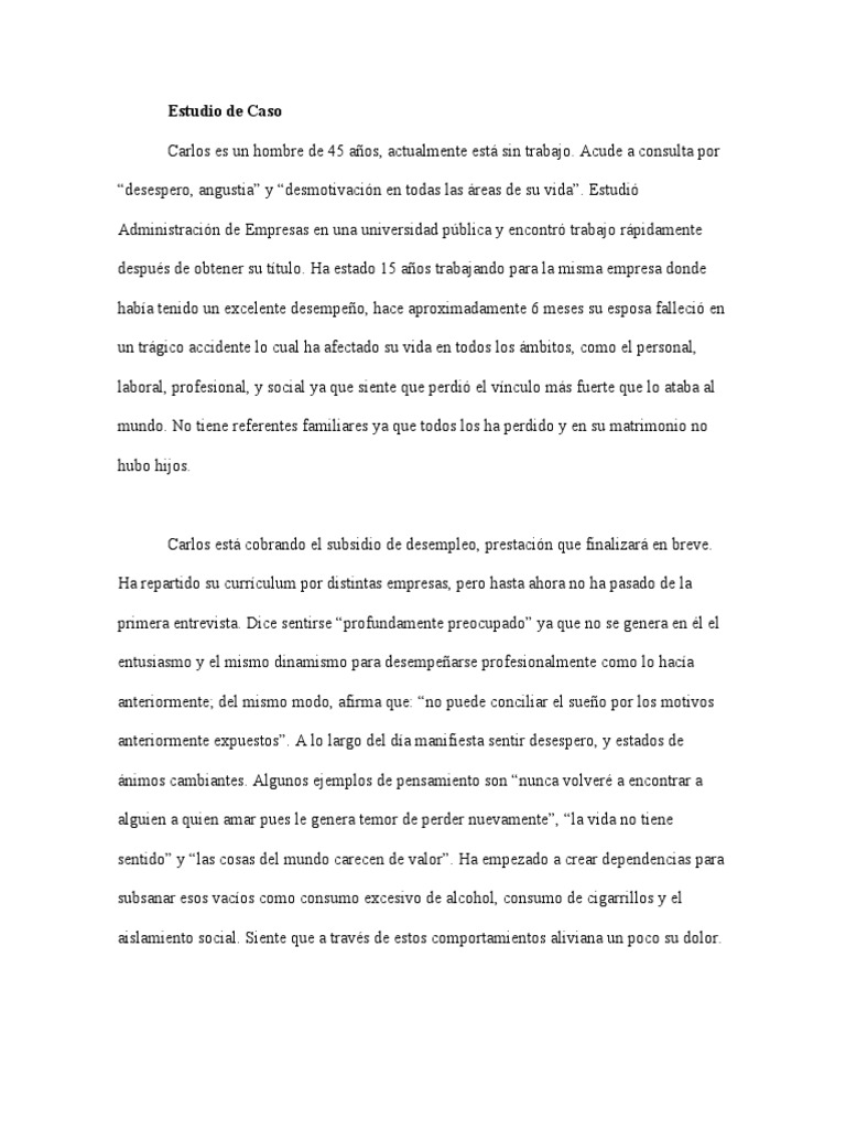 Estudio de Caso Bajo El Modelo AFC. | PDF | Ciencias del comportamiento | Conceptos psicologicos