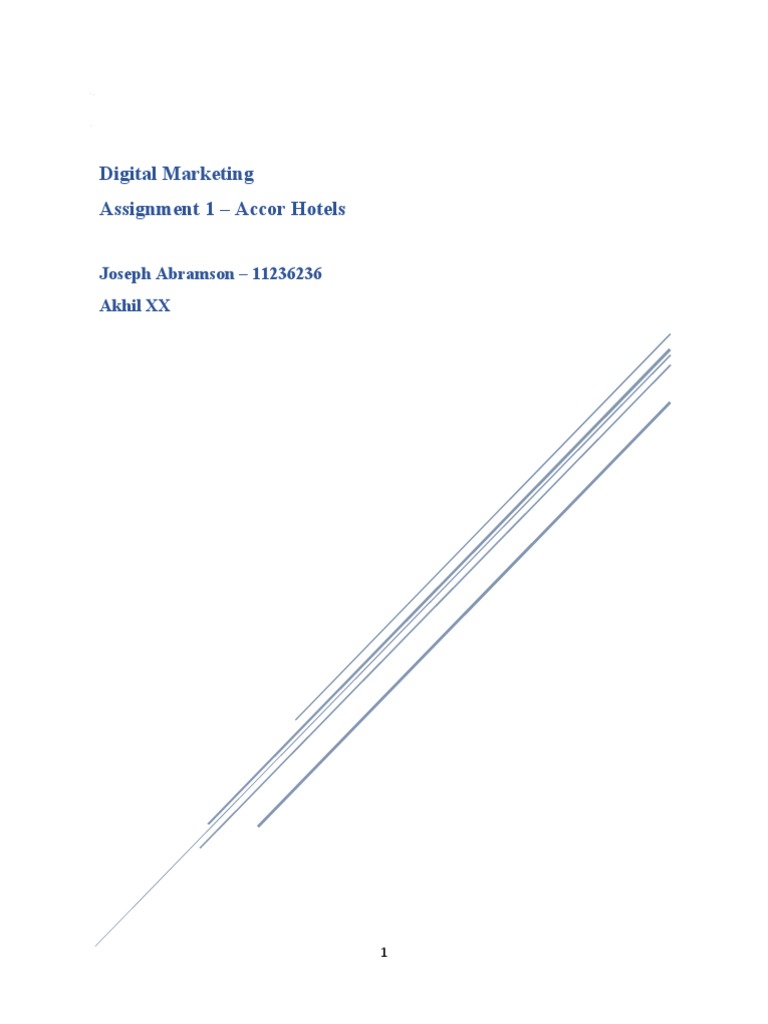 !digital Marketing - Assignment 1 - FINAL | PDF | Customer Experience ...