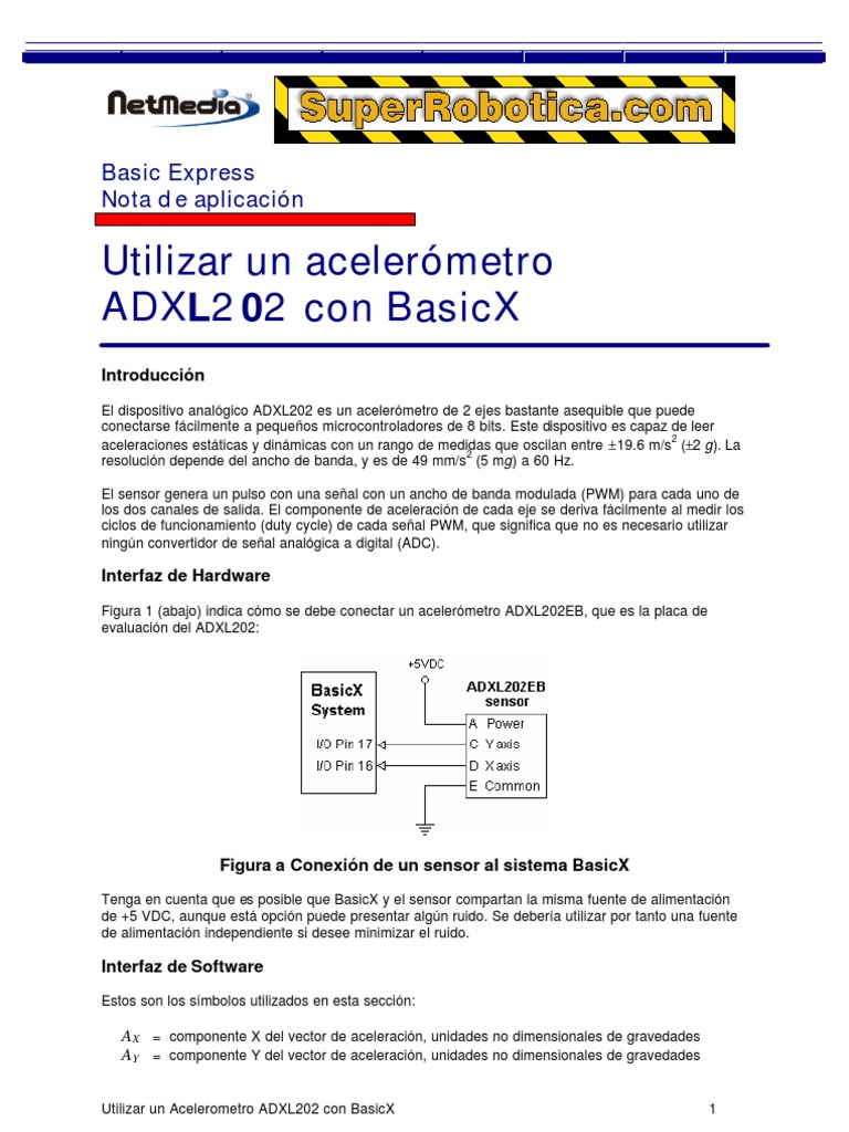 Como Utilizar Un Acelerometro ADXL202 | PDF | Áreas de informática ...