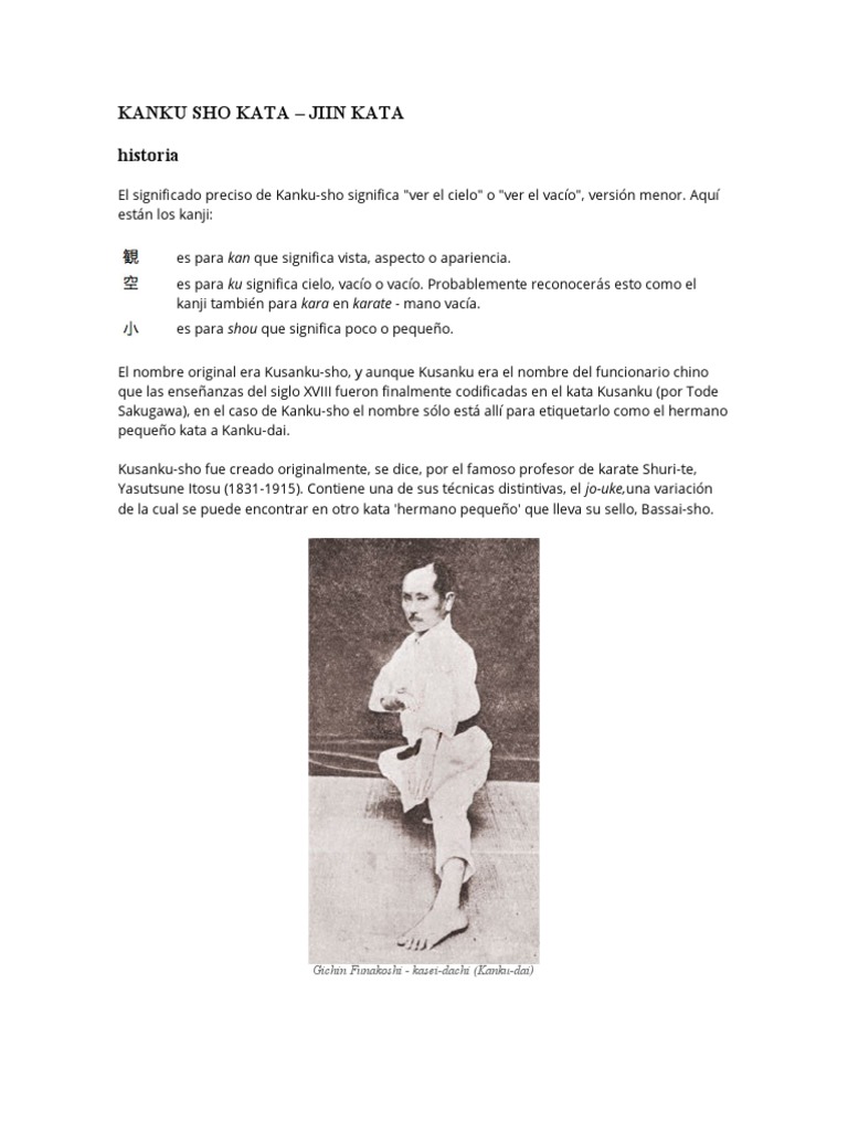 Kanku Sho. Jiin Kata | PDF | Shotokan | Kárate