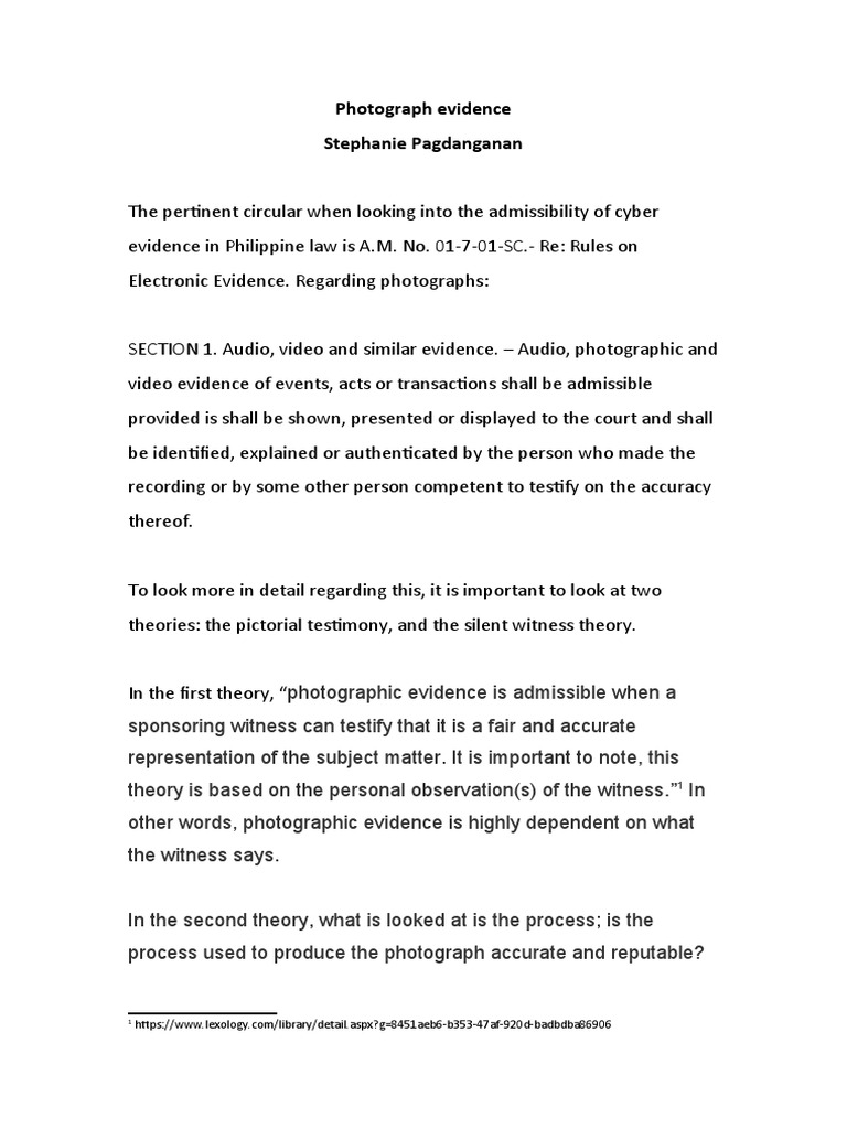Photograph Evidence | PDF