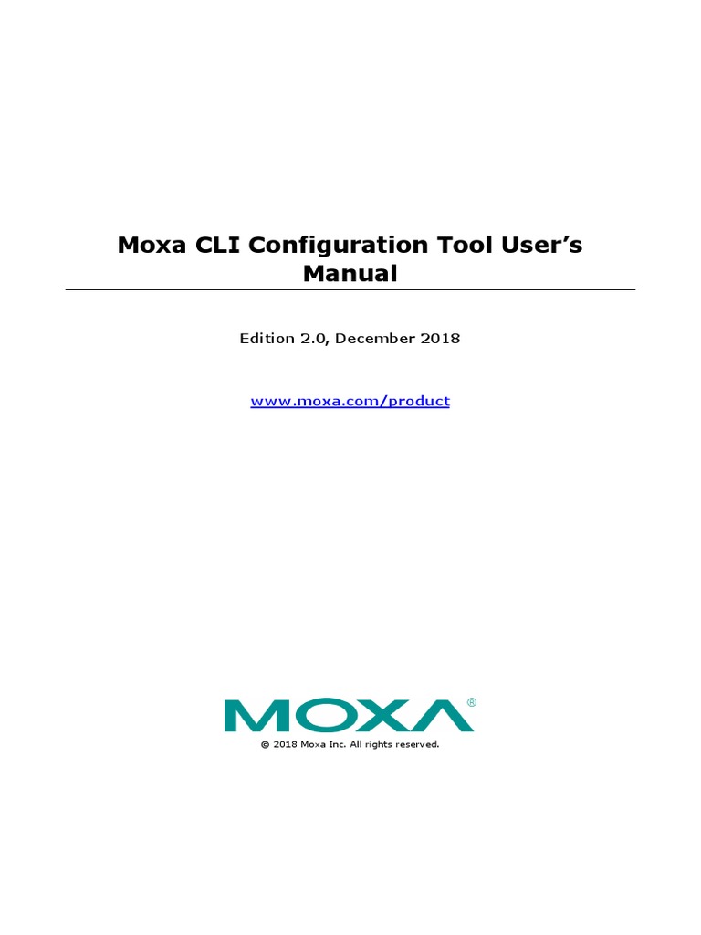Moxa Cli Configuration Tool Manual v2.0 | PDF | Command Line Interface ...