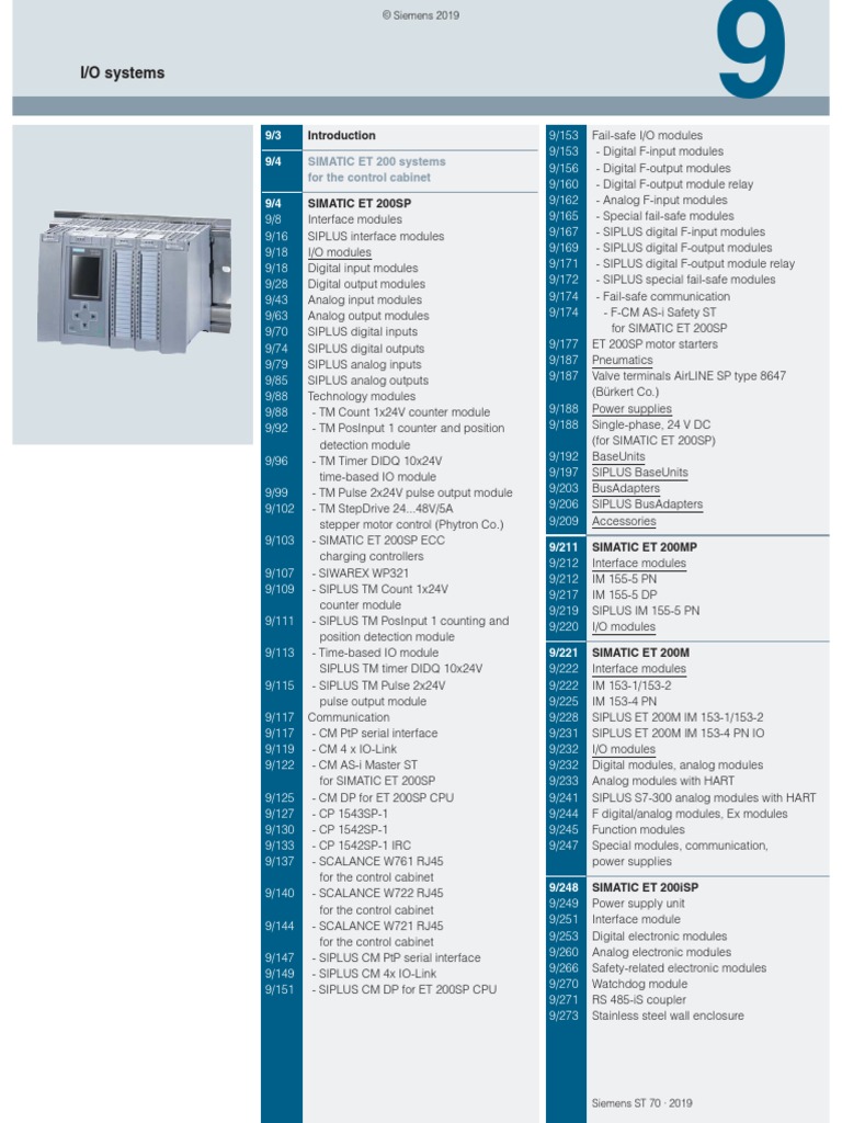 IO Systems Catalogue 2019 | PDF | Programmable Logic Controller | Systems Engineering