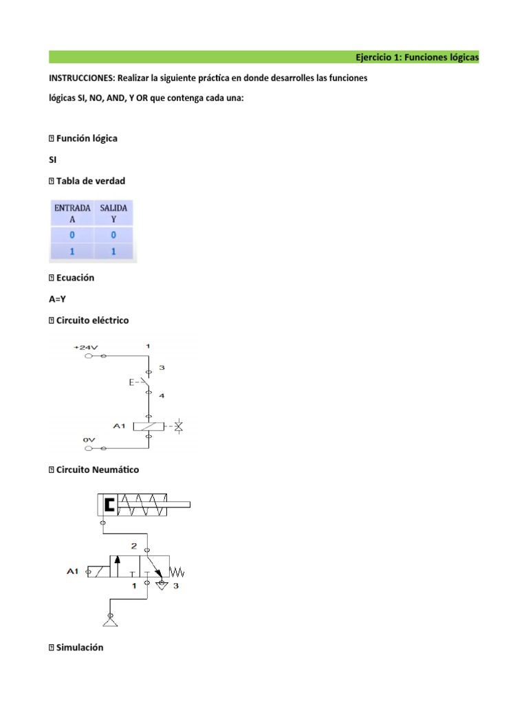 Ejercicios Electroneumatica | PDF | Puerta lógica | Bienes manufacturados