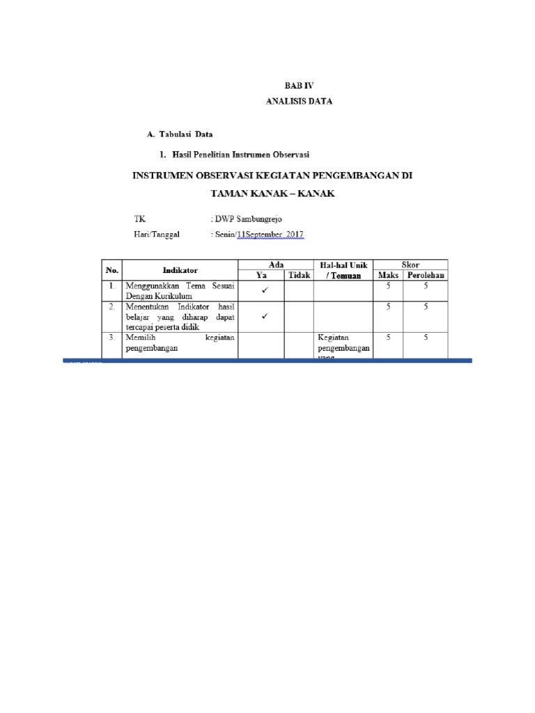 Contoh Tabulasi Data | PDF