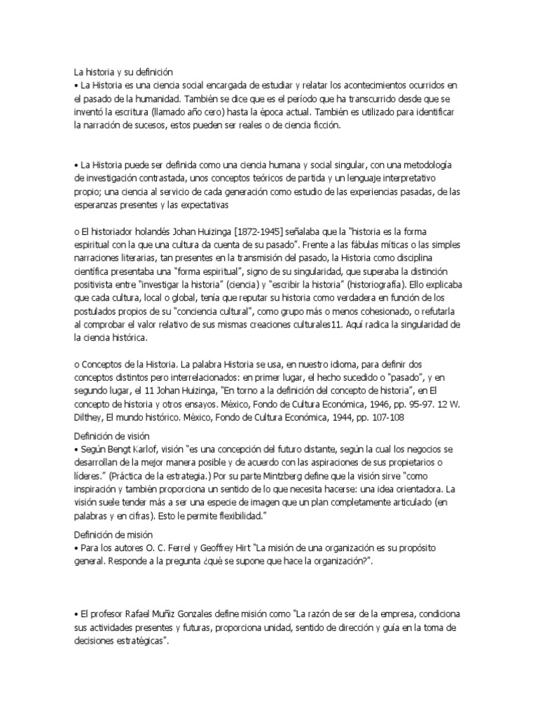 La Historia y Su Definición | PDF | Historiografía | Narrativa
