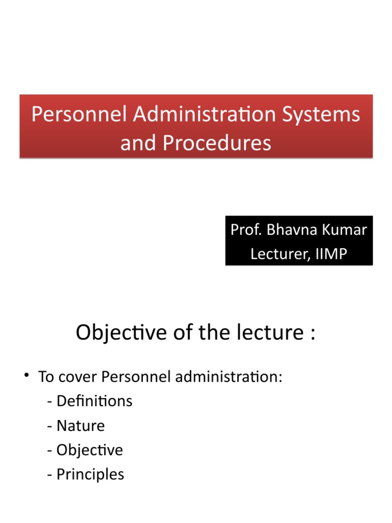 Personnel Administration Systems Overview | PDF | Employment | Human ...