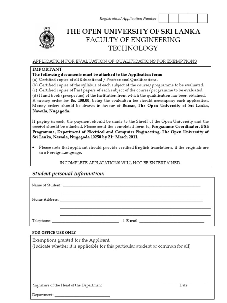 Application for Qualification Exemptions | PDF | Business
