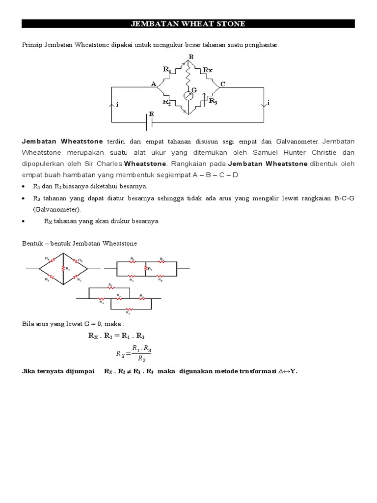 Jembatan Wheatstone | PDF