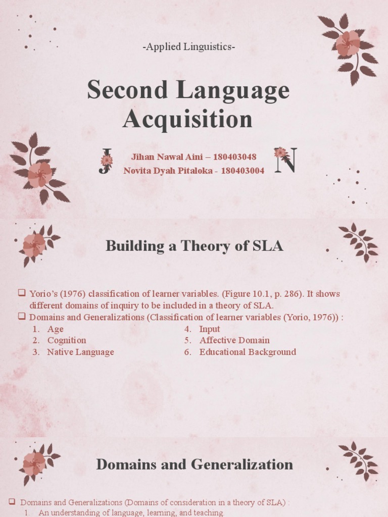 Understanding Second Language Acquisition | PDF | Second Language Acquisition | Second Language
