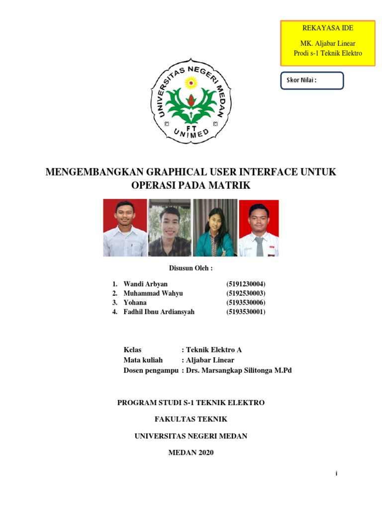 GUI untuk Operasi Matriks | PDF