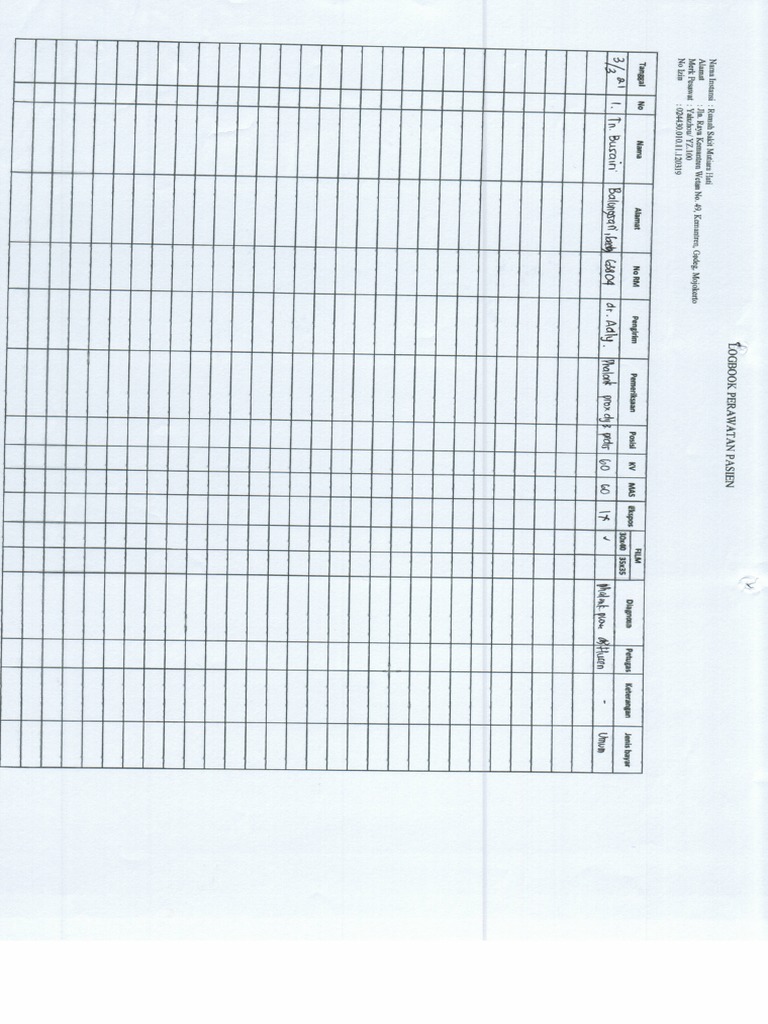 Logbook Pasien | PDF