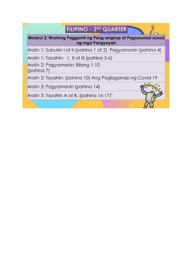 Filipino 3rd Quarter Module 2 | PDF